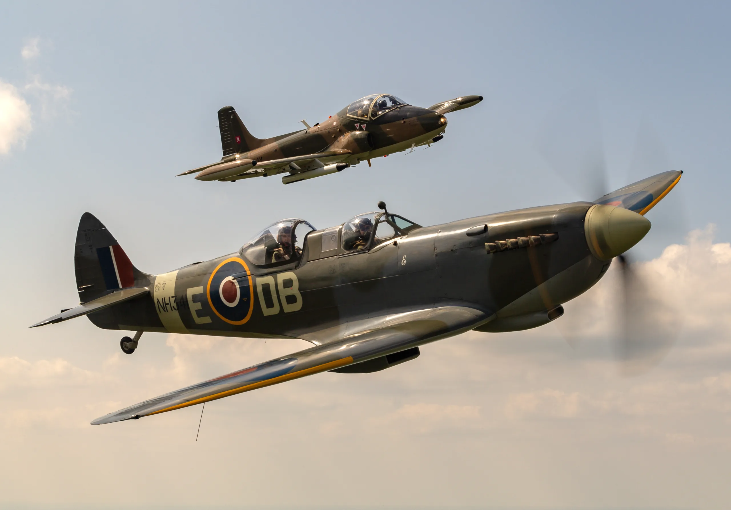 Ex-Military Jet and Spitfire Formation for Two Experience available now ...